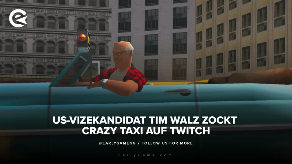 US vice presidential candidate Tim Walz plays Crazy Taxi… | EarlyGame