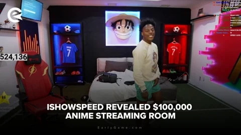 iShowSpeed revealed $100,000 anime streaming room | EarlyGame