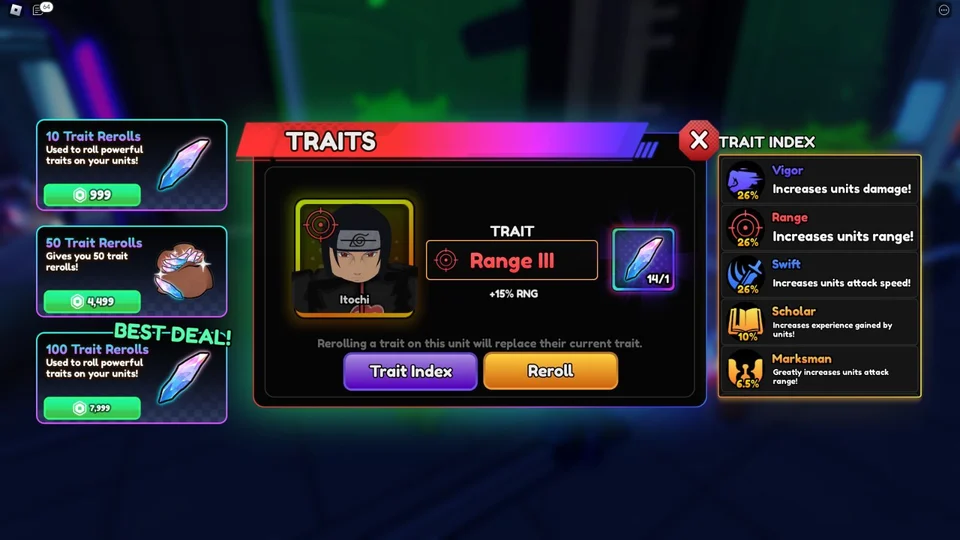 Anime Vanguard Traits Tier List & How To Reroll | EarlyGame