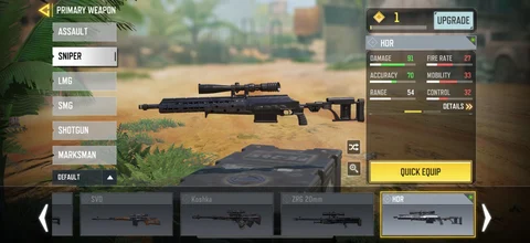 Best Loadout For HDR Sniper Rifle In COD Mobile… | MobileMatters