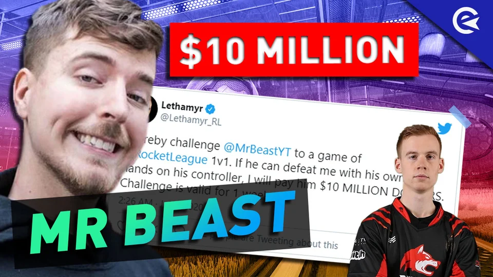 EarlyGame | MrBeast Challenged to $10 MILLION Rocket League 1v1 by…