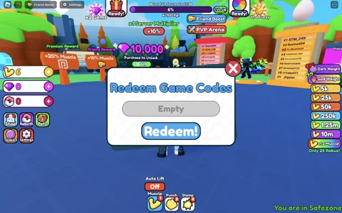 Giga Muscle Simulator Codes (May 2024) | EarlyGame
