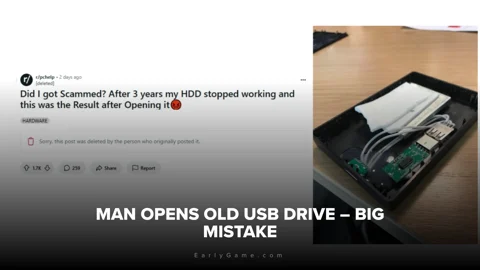 Man Opens Old USB Drive – Big Mistake | EarlyGame