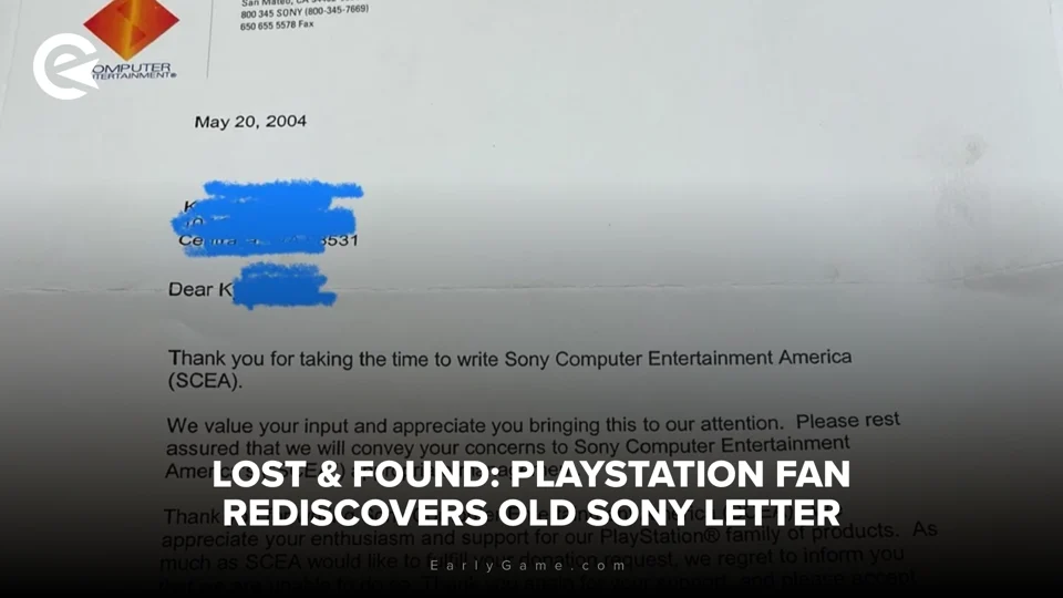 Lost & Found: PlayStation Fan Rediscovers Old Sony Letter | EarlyGame