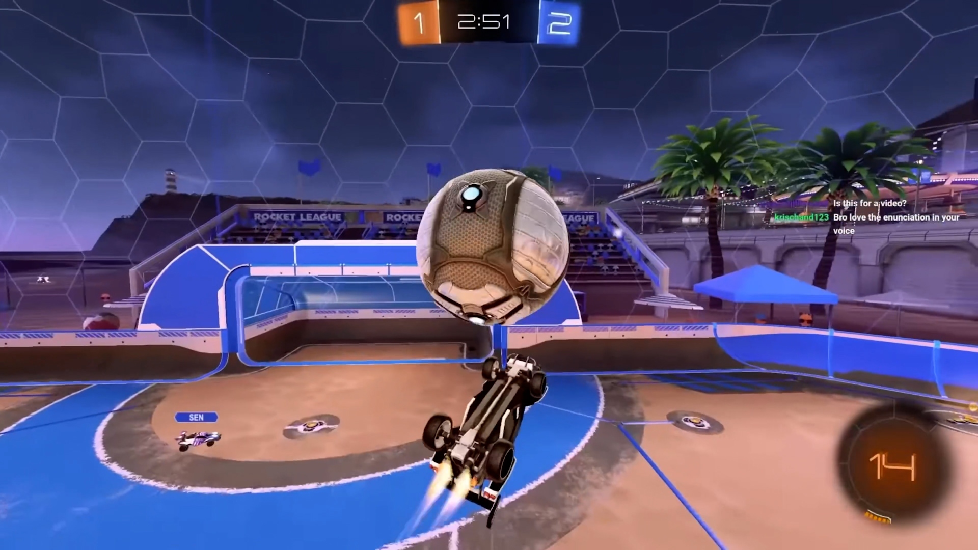 Evample typing in CHAT while doing a Trickshot | EarlyGame