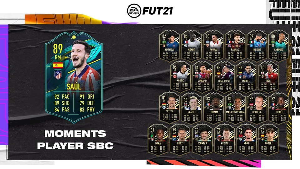 Fifa 21 Moments Player Saul Sbc Lösung And Preis Earlygame