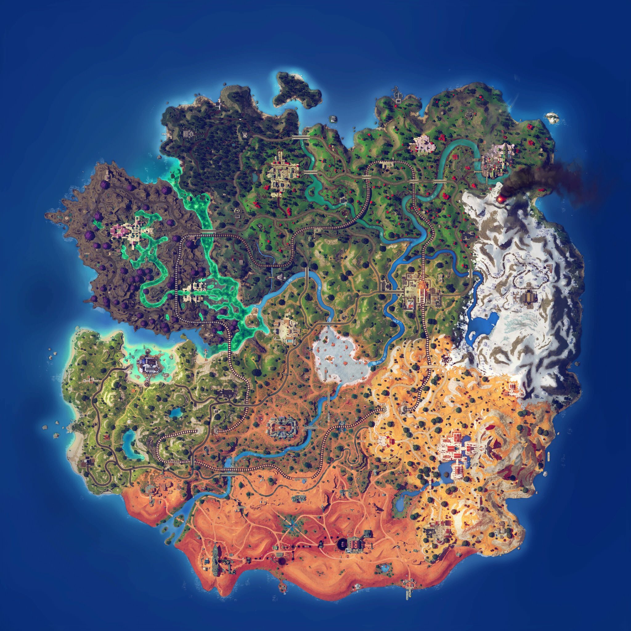 Fortnite Chapter 5 Season 4 Map All New POIs EarlyGame Fortnite Chapter 5 Season 4 Map All New POIs EarlyGame