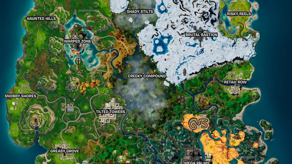 Fortnite Warped Map Concept Merging Time In Chapter 4 Earlygame