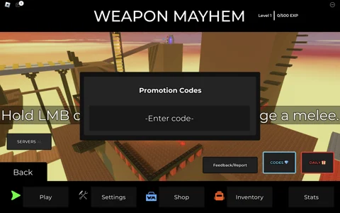 Weapon Mayhem Codes (July 2024) | EarlyGame