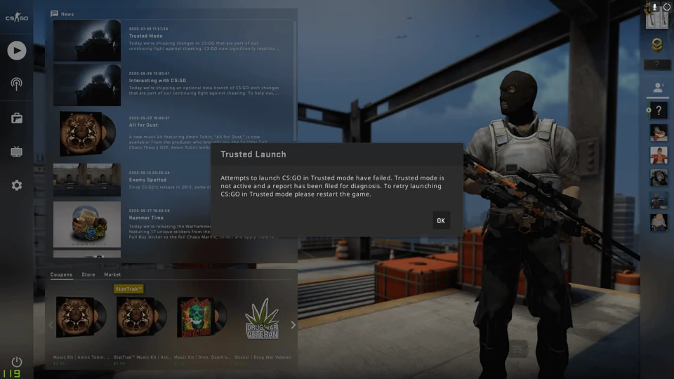 Valve muss CS:GO Trusted Mode Fehler beheben | EarlyGame